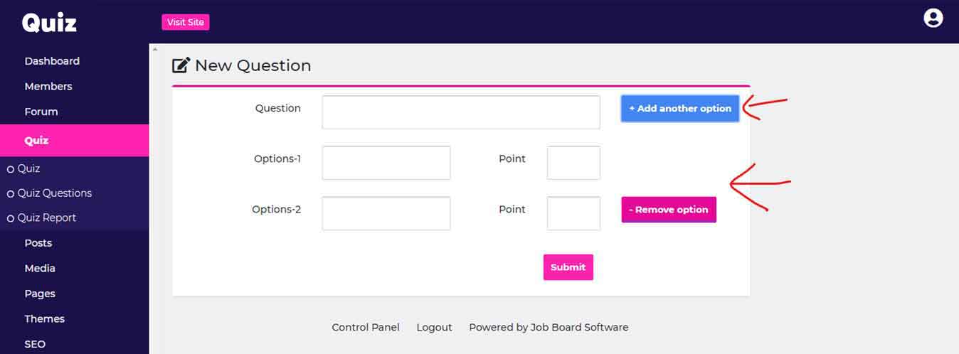 How to add Quiz - Website Development, Software Development Company India